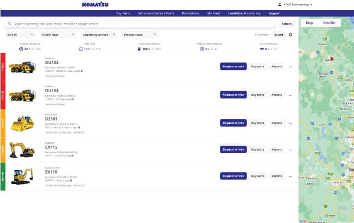 About myFleet | myKomatsu